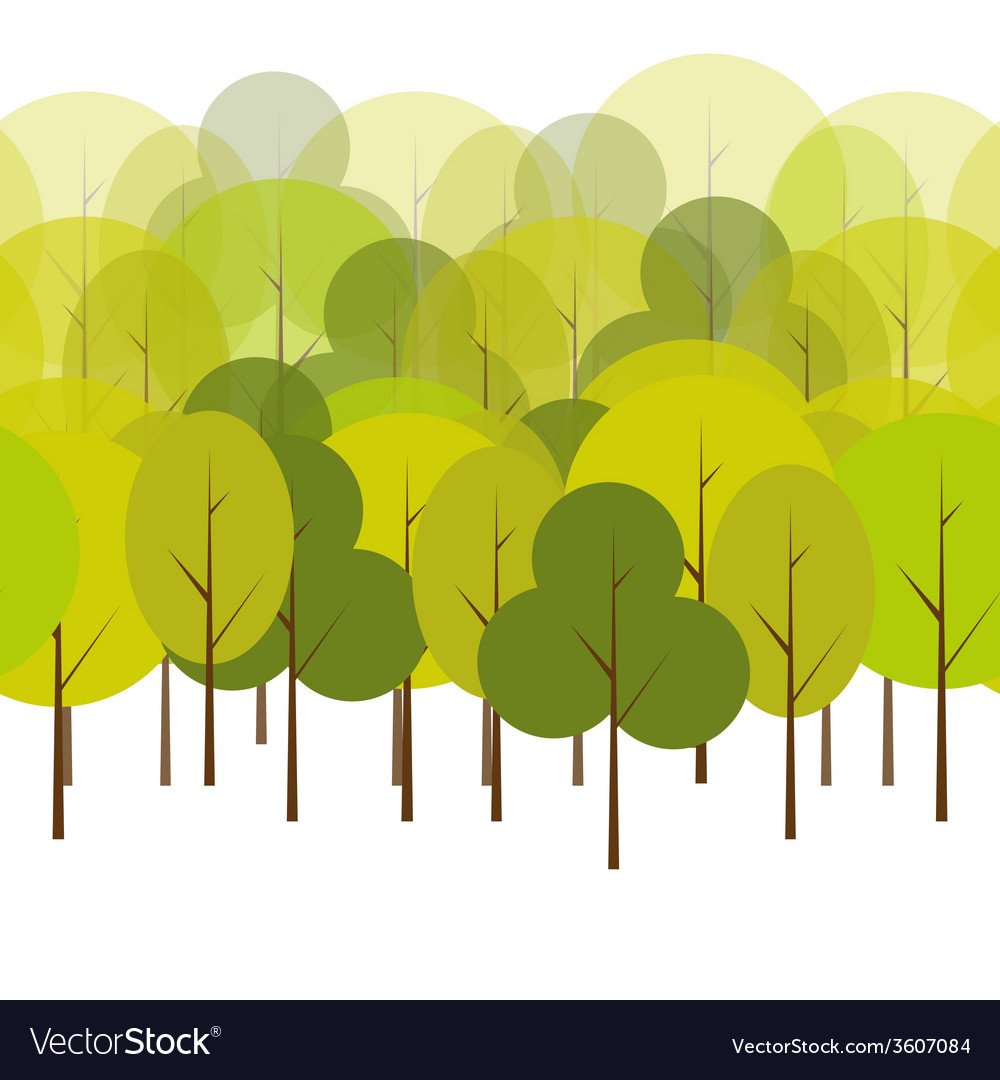 Different trees natural seamless pattern Vector Image