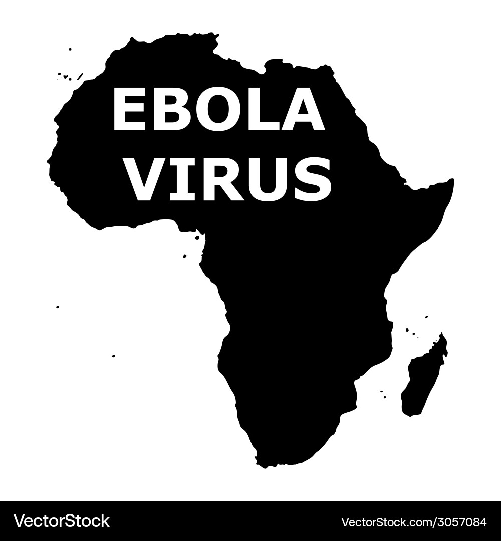 Ebola virus in africa Royalty Free Vector Image