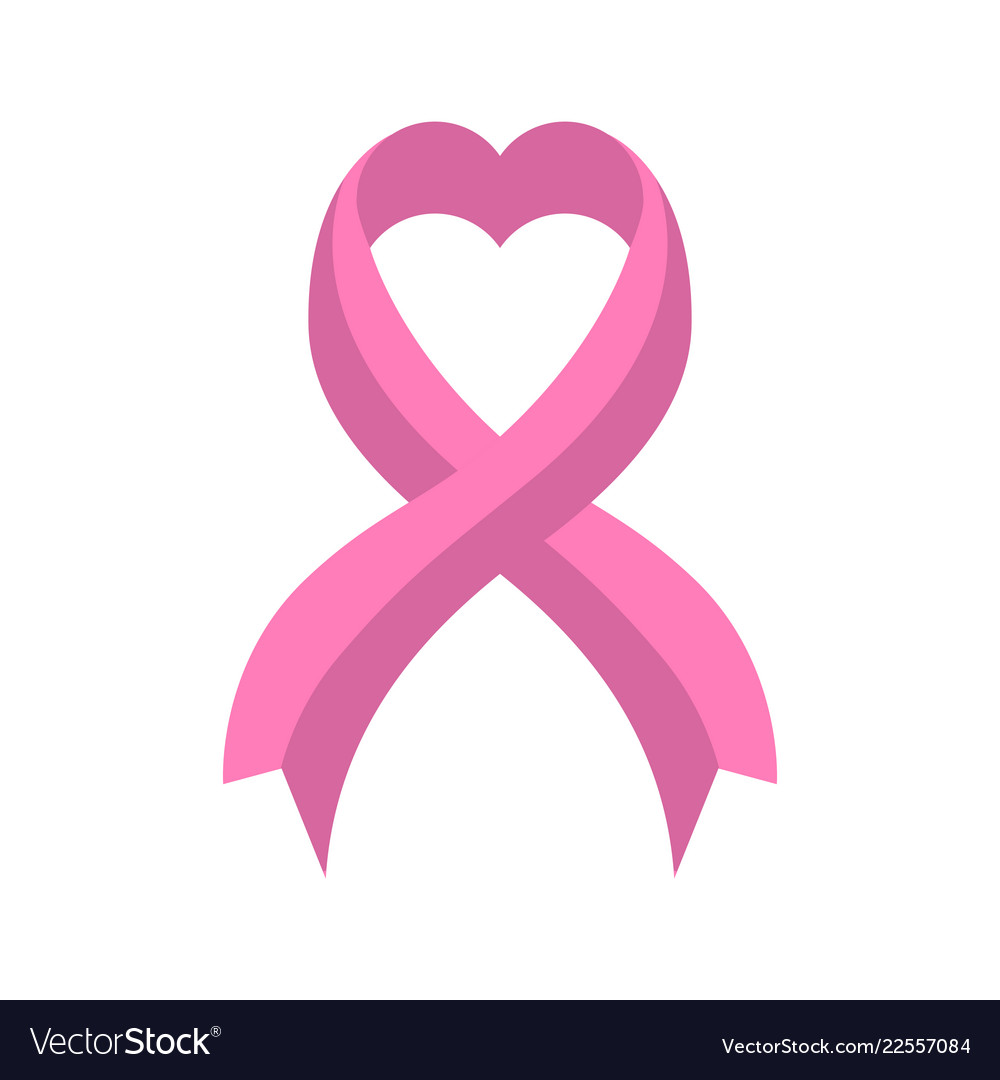 Pink Ribbon Breast Cancer Awareness Symbol Vector Image