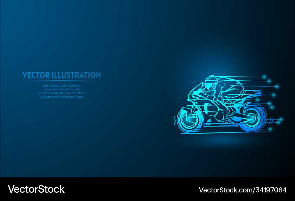 Racing on blue abstract background simple Vector Image