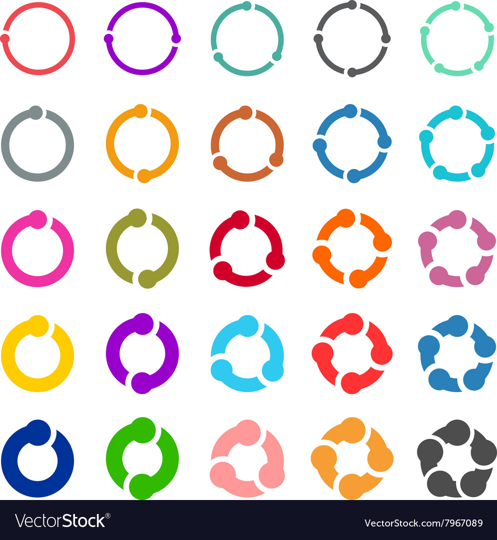 25 arrow pictograph refresh reload rotation loop Vector Image