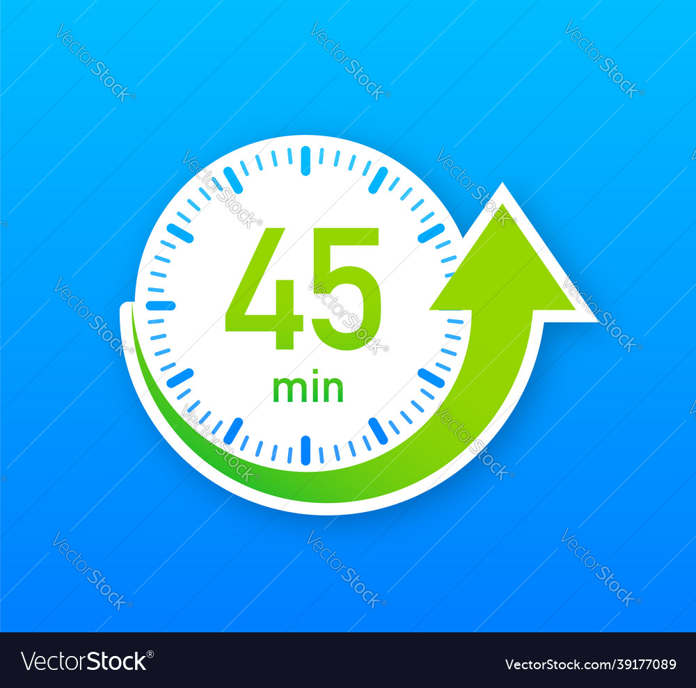 45 minutes stopwatch icon stopwatch Royalty Free Vector 45 minutes stopwatch icon stopwatch Royalty Free Vector