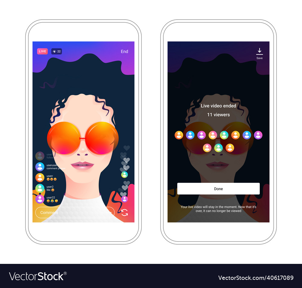 Live camera screen interface Royalty Free Vector Image