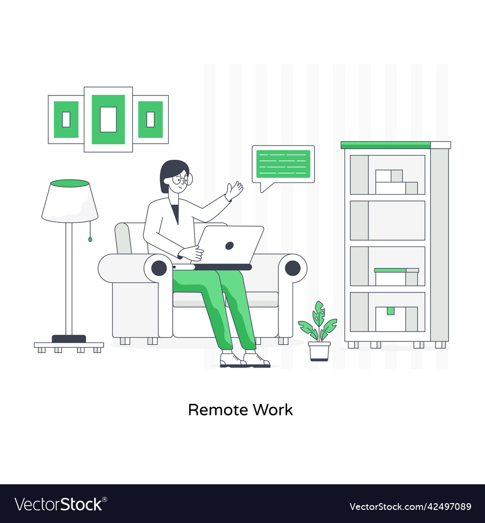 Remote work Royalty Free Vector Image - VectorStock