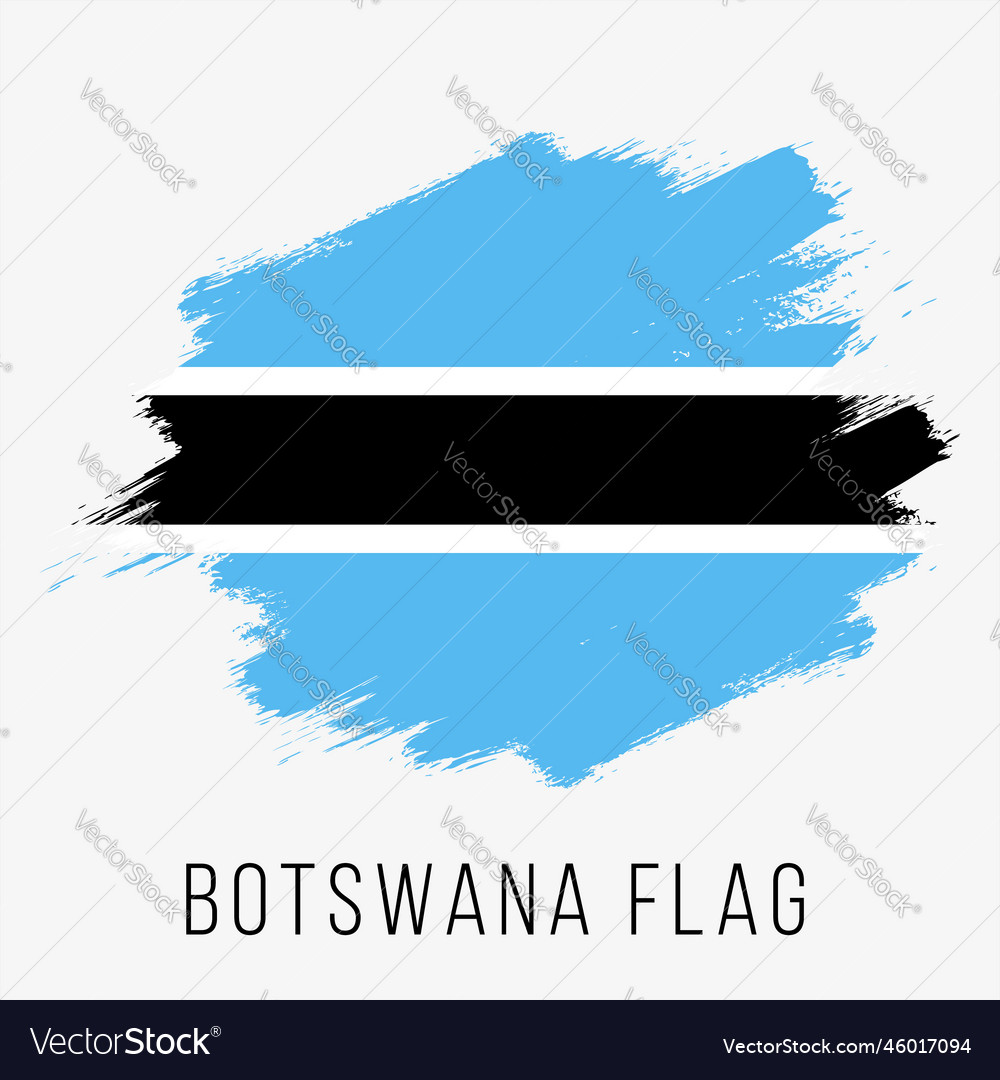 Botswana flag Royalty Free Vector Image - VectorStock