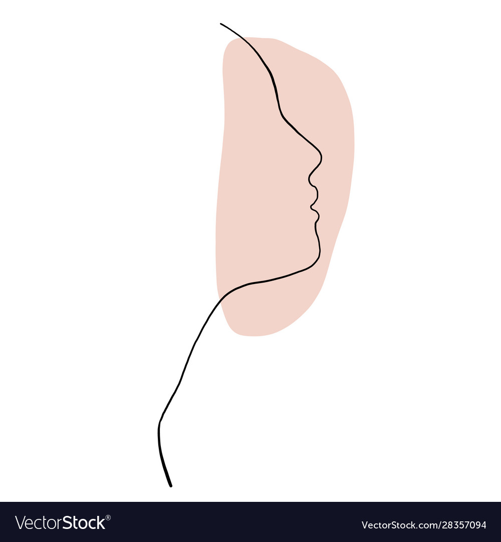 Continuous line drawing beauty woman face Vector Image Continuous line drawing beauty woman face Vector Image