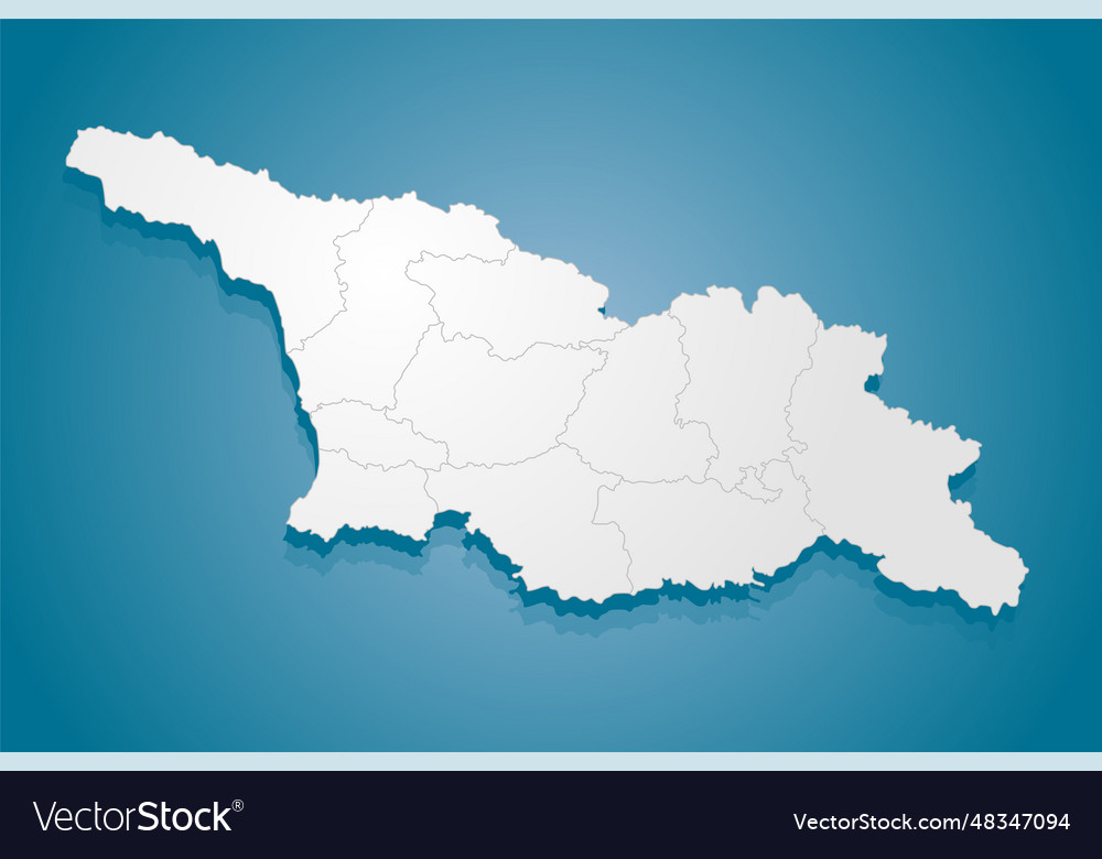 Creative map country georgia divided on regions Vector Image