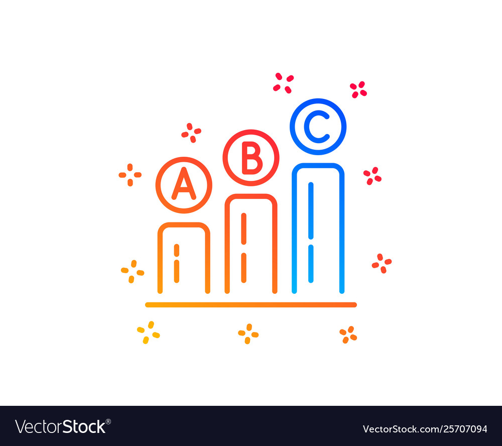 Graph line icon column chart sign Royalty Free Vector Image