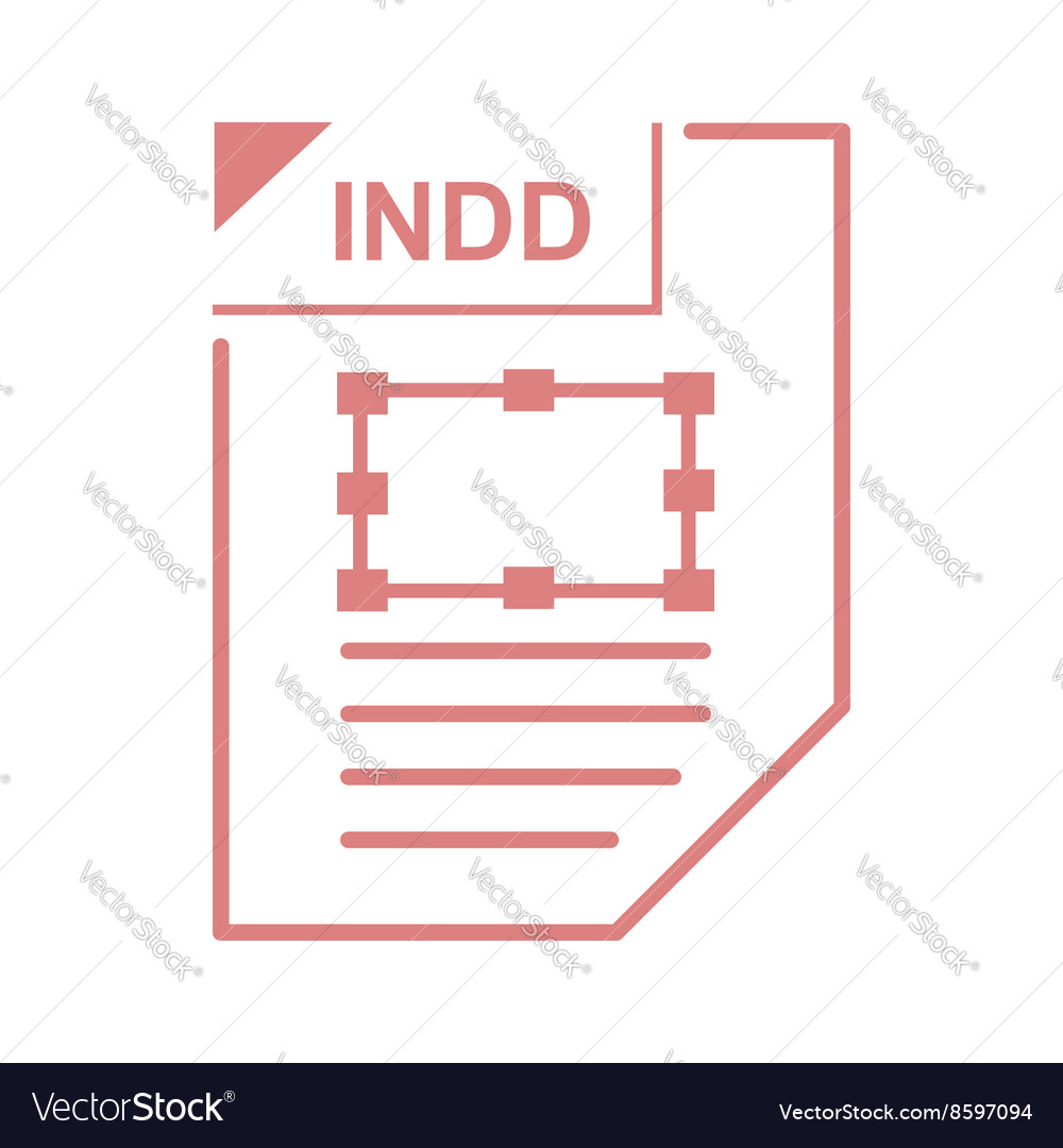 Indd File Icon Cartoon Style Royalty Free Vector Image