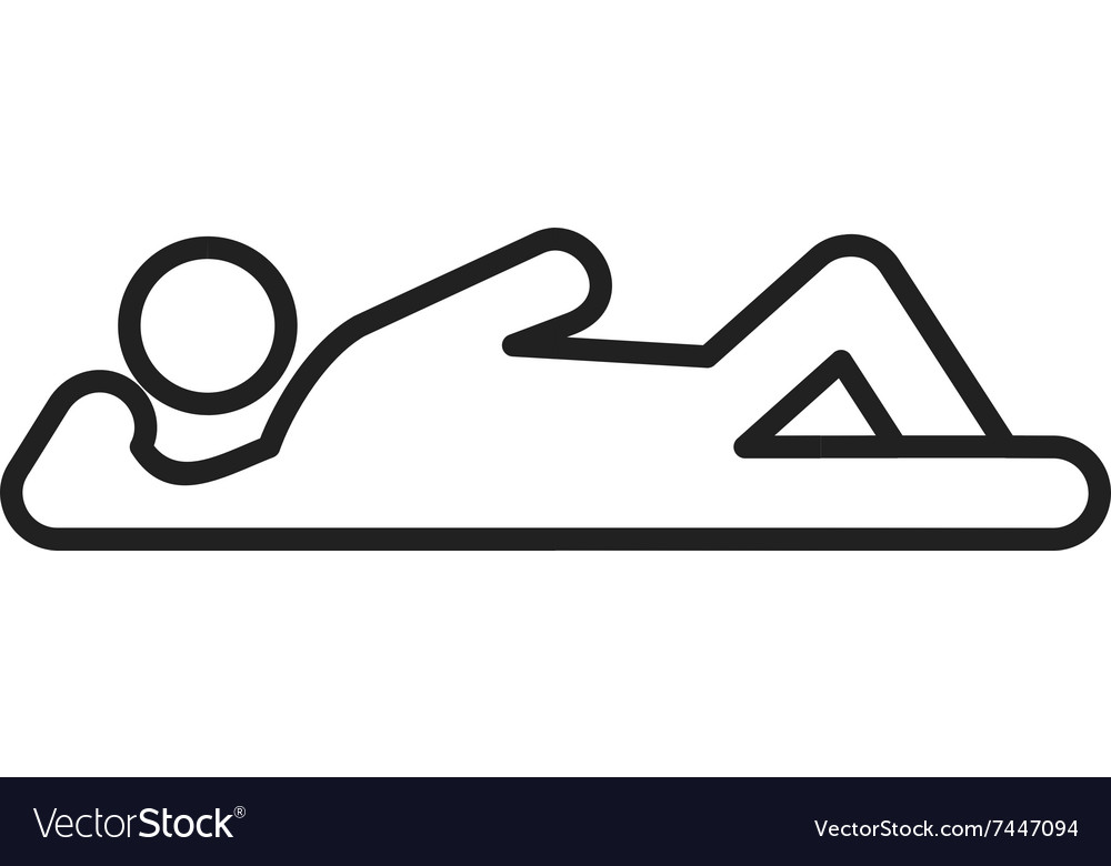 Lying down Royalty Free Vector Image - VectorStock