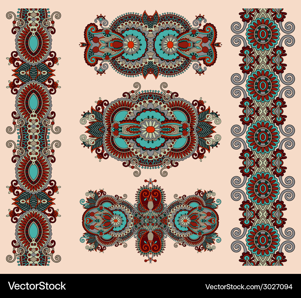 Ornamental floral adornment Royalty Free Vector Image