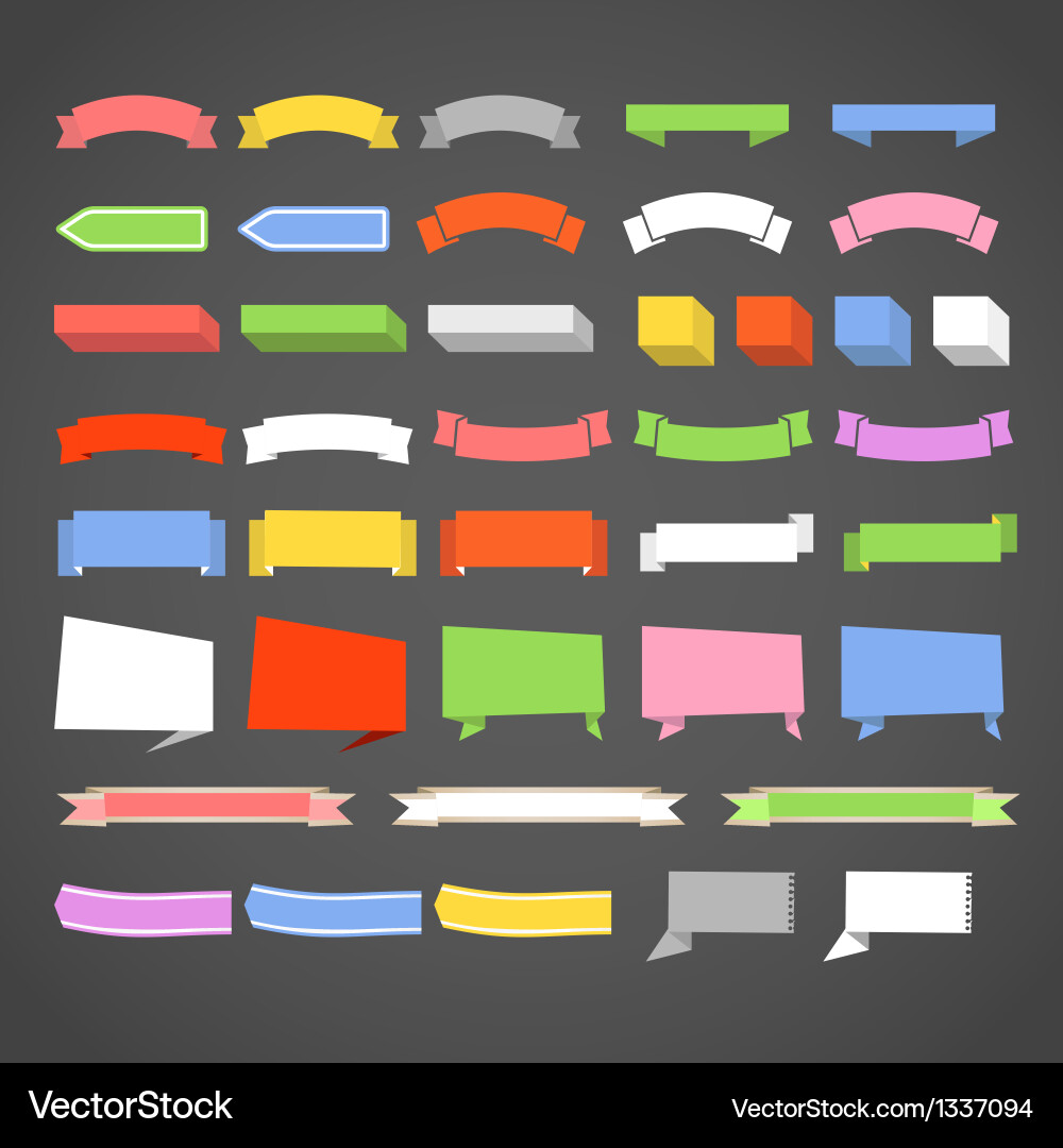 Paper banners and ribbons collection Royalty Free Vector