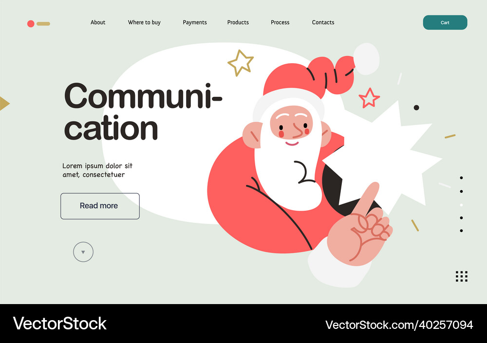 Web santa - a corporative website page template Vector Image