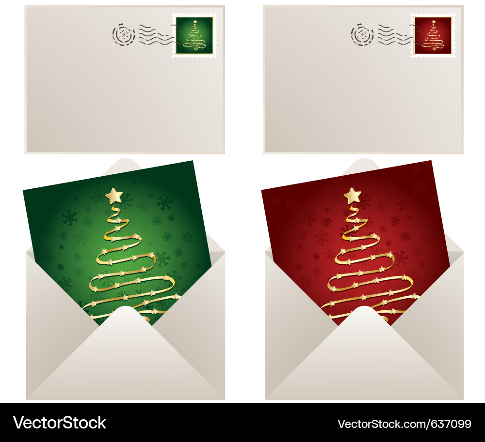 Christmas mail Royalty Free Vector Image - VectorStock
