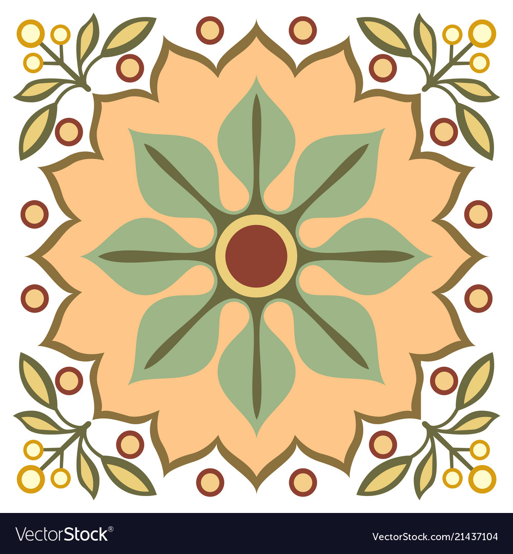 Ancient design pattern colorful ornamental Vector Image