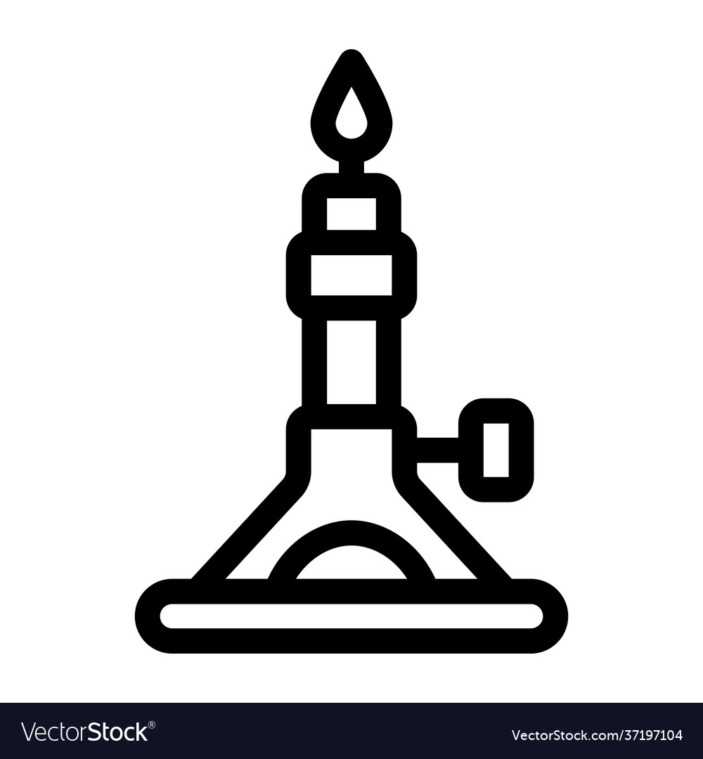 Bunsen burner Royalty Free Vector Image - VectorStock