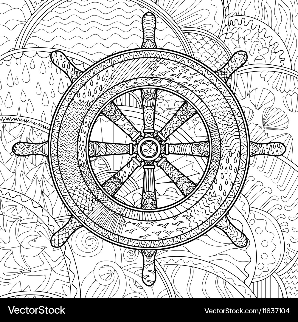 Hand drawn of an helm Royalty Free Vector Image