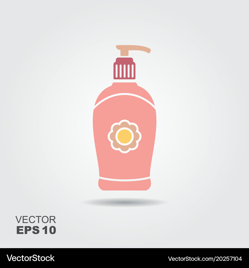 Plastic bottle with dispenser for the cream Vector Image