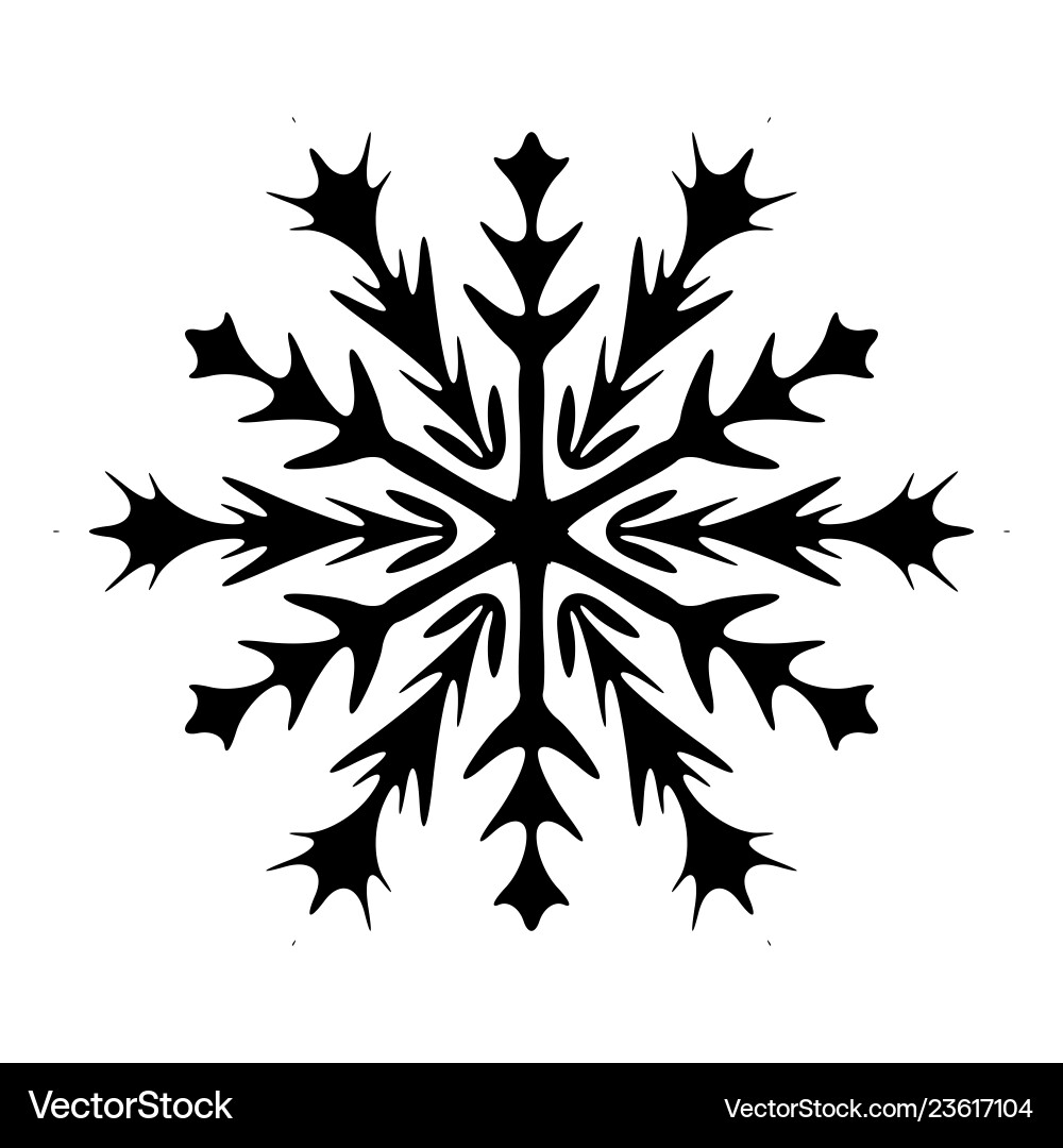Simple snowflake isolated Royalty Free Vector Image