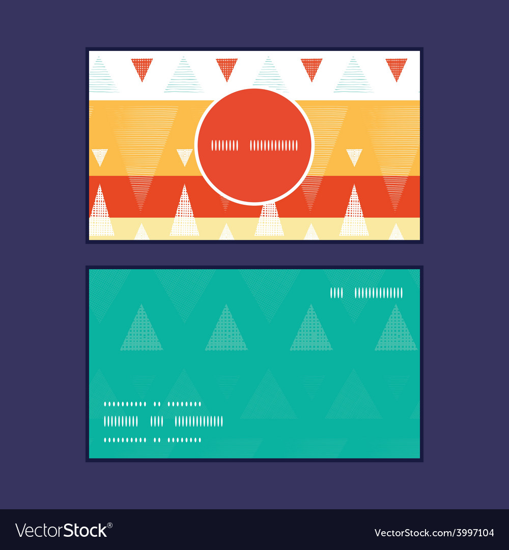 Vibrant ikat stripes vertical round frame Vector Image