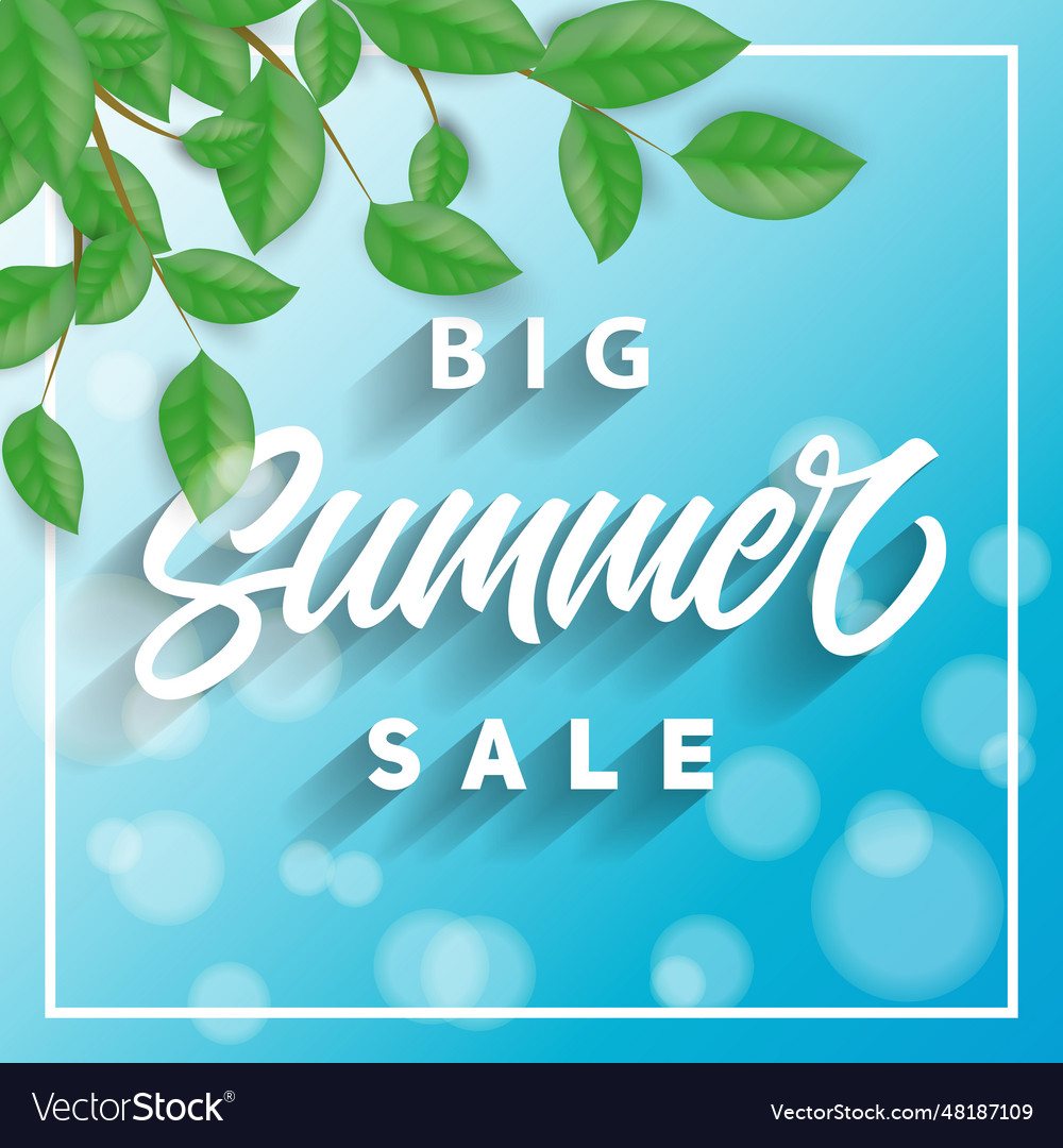 Big summer sale lettering Royalty Free Vector Image Big summer sale lettering Royalty Free Vector Image