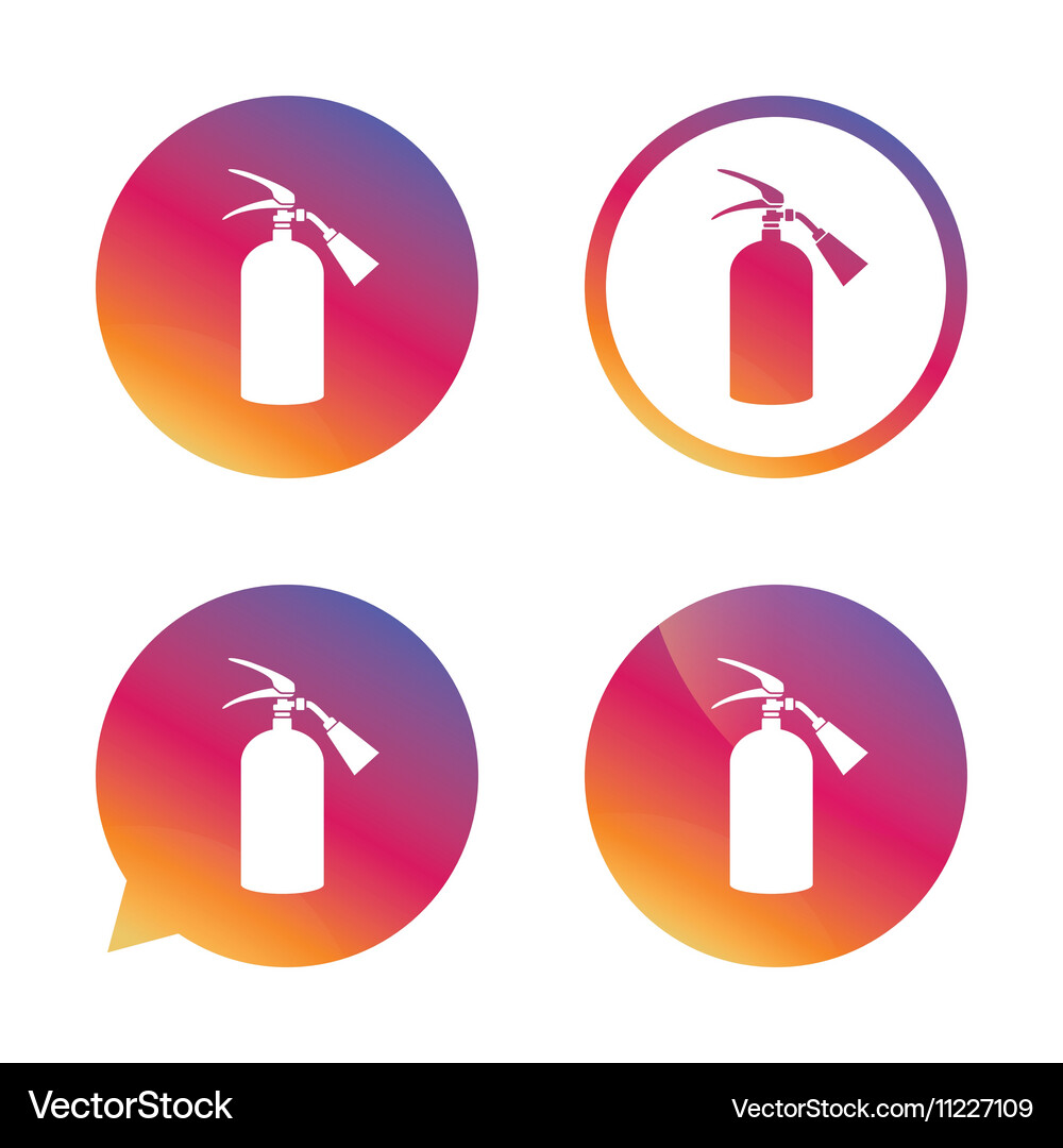 Fire extinguisher sign icon safety symbol Vector Image