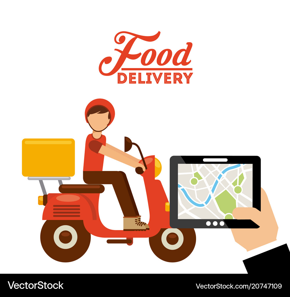 Food delivery design Royalty Free Vector Image