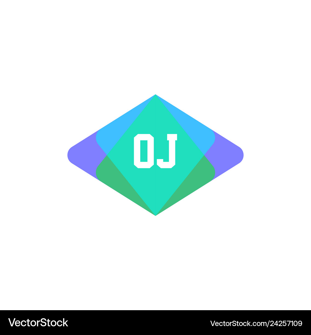 Initial letter logo oj template design Royalty Free Vector