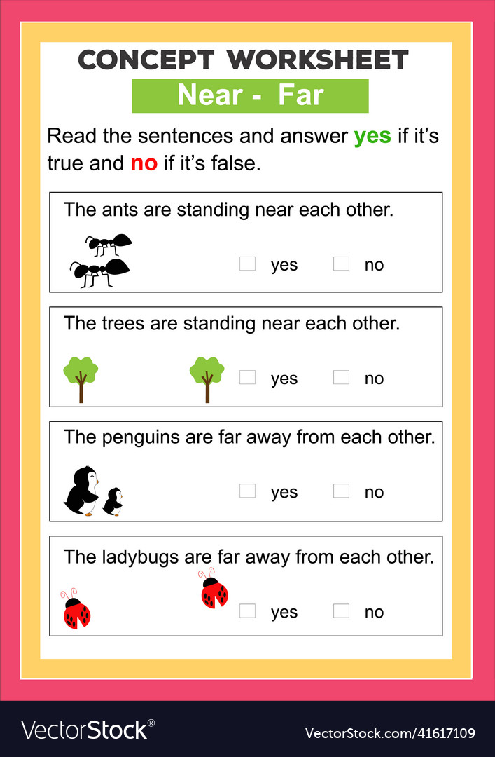 Learning concept question answer worksheet Vector Image