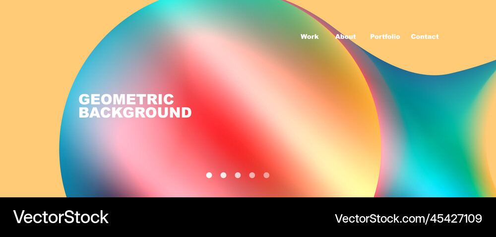 Round shapes and circles geometric abstract Vector Image