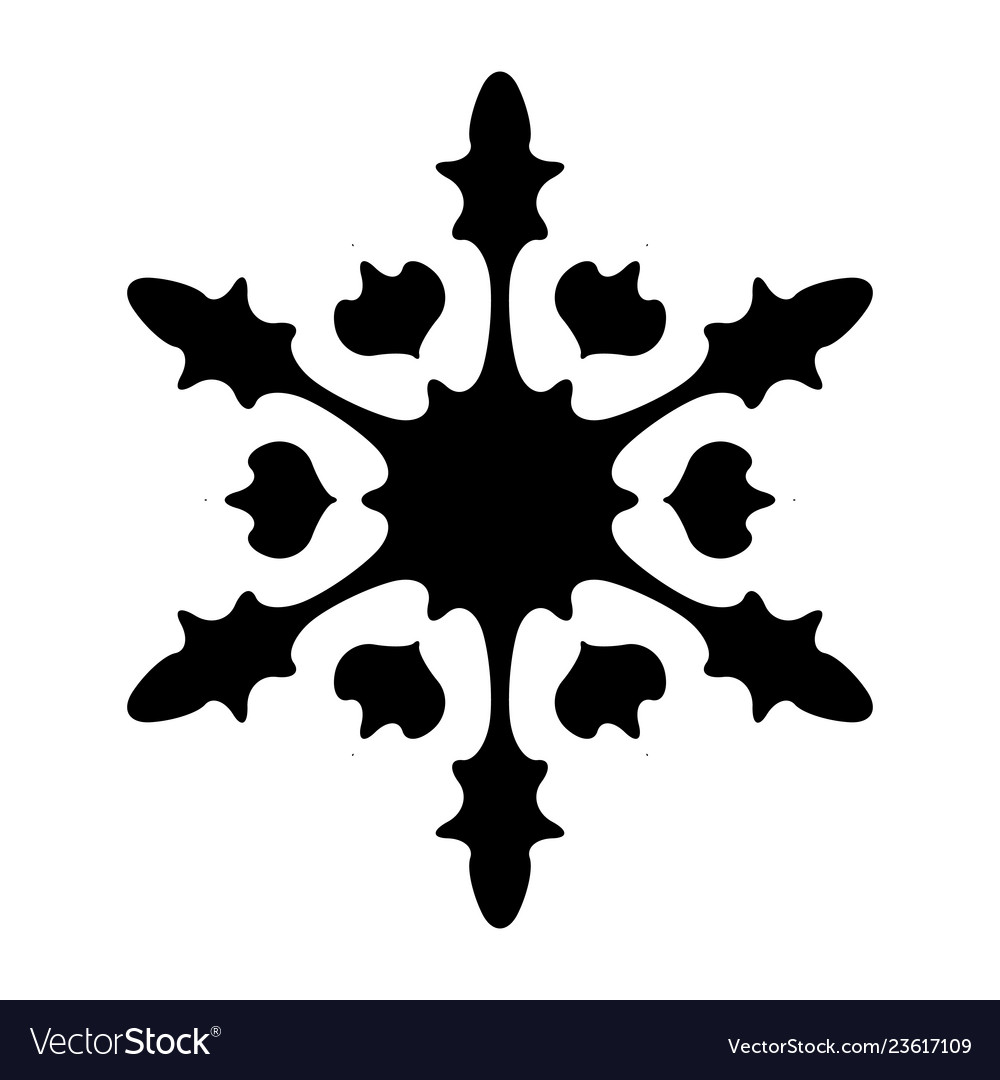 Simple snowflake isolated Royalty Free Vector Image