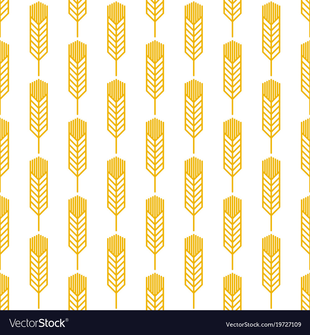 Wheat seamless pattern Royalty Free Vector Image
