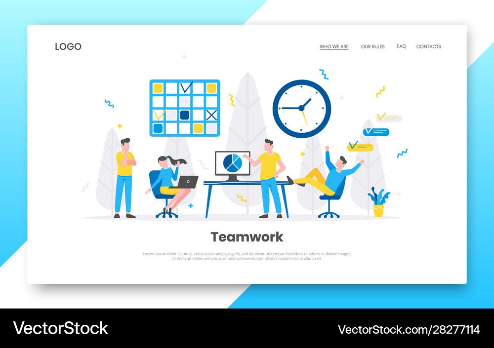 Business internet landing page concept template Vector Image