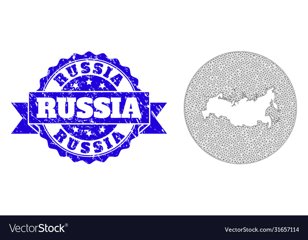 Carcass mesh round stencils map russia Royalty Free Vector Carcass mesh round stencils map russia Royalty Free Vector