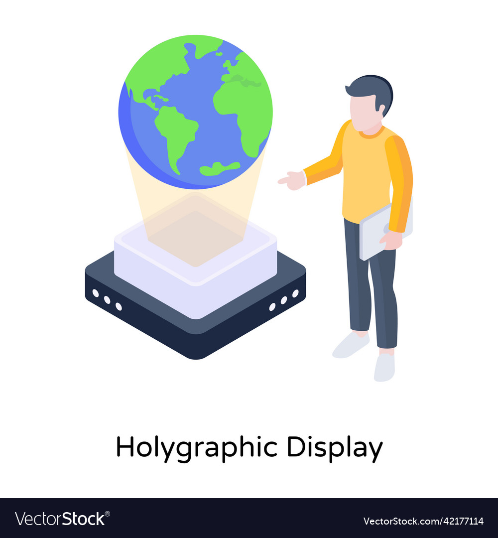 Holographic display Royalty Free Vector Image - VectorStock