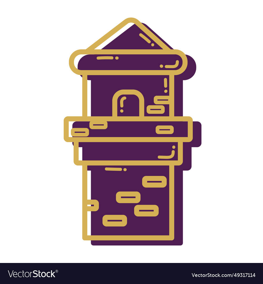 Isolated tower of castle royalty icon Royalty Free Vector Isolated tower of castle royalty icon Royalty Free Vector