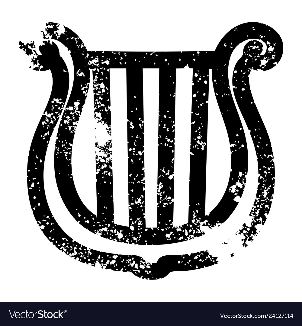 Musical instrument harp icon Royalty Free Vector Image