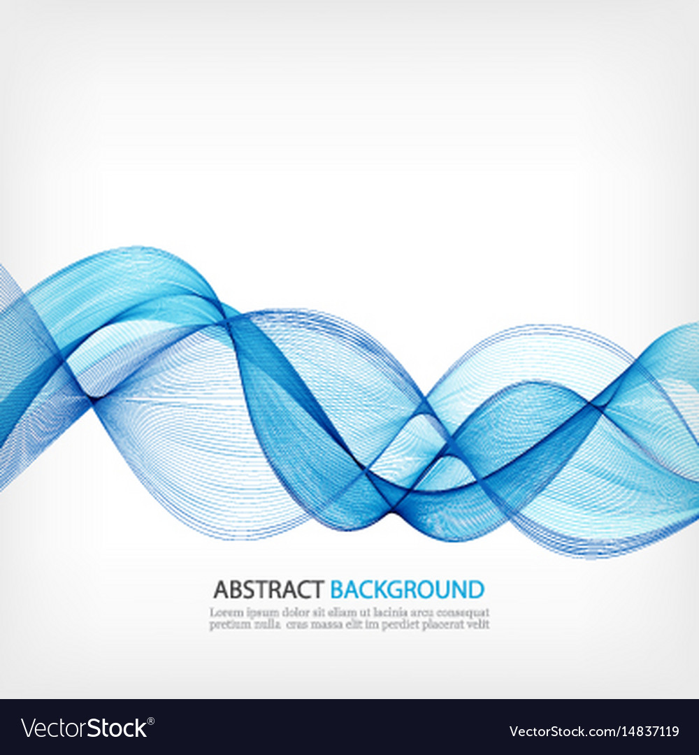 Abstract Color Wave Design Element Blue Royalty Free Vector