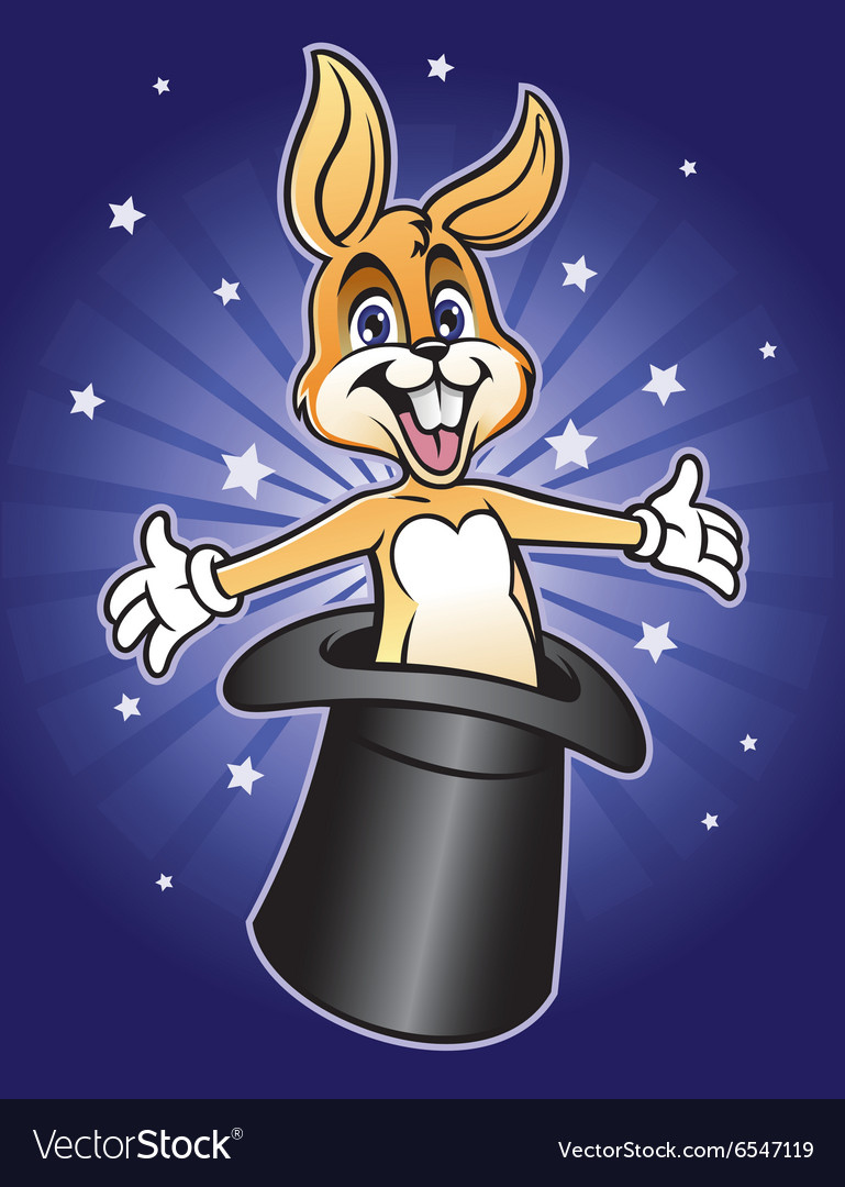 Magic rabbit Royalty Free Vector Image - VectorStock