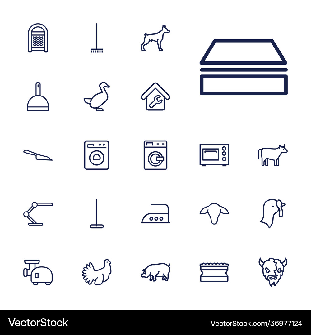 22 domestic icons Royalty Free Vector Image - VectorStock