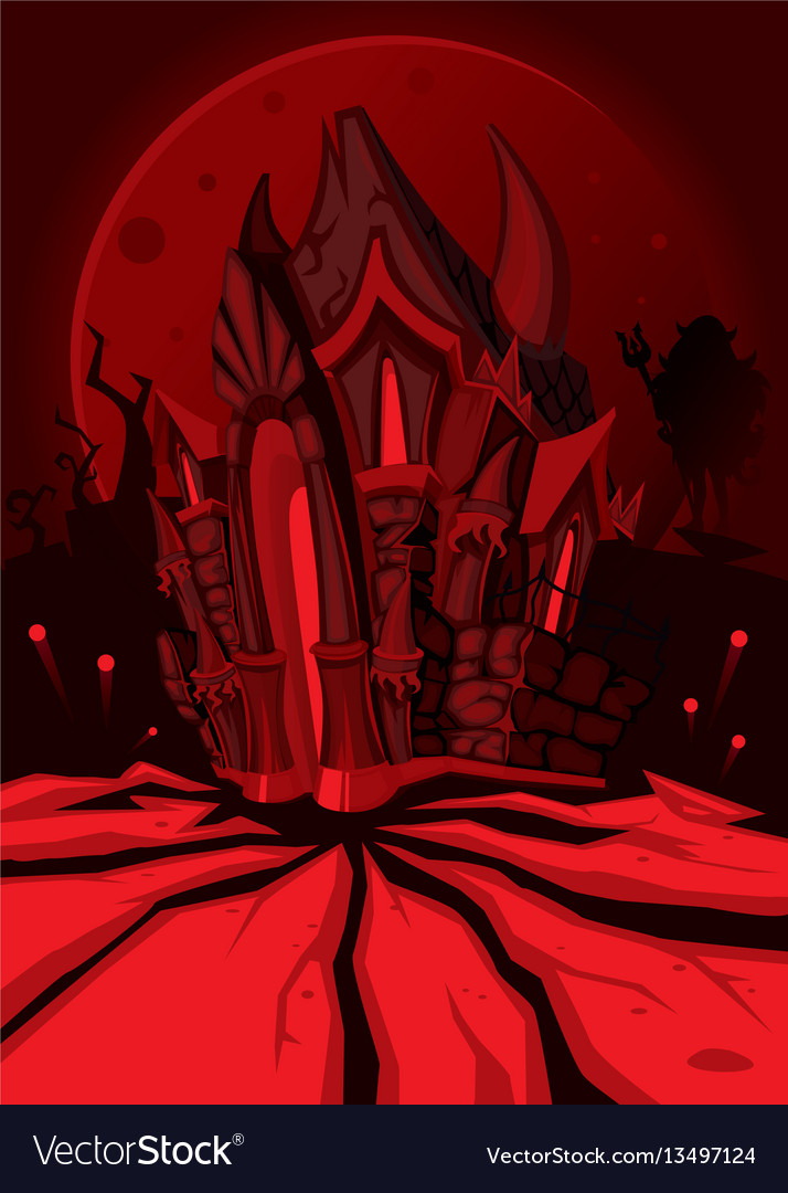 Hell castle Royalty Free Vector Image - VectorStock