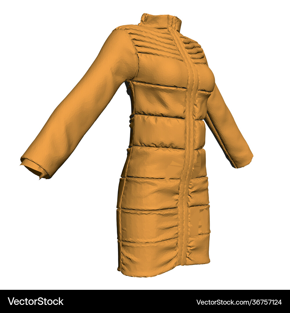 Yellow jacket dressed on a mannequin isolated Vector Image