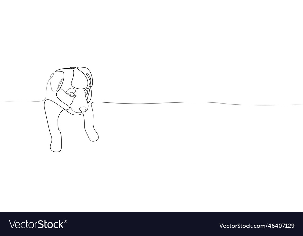 Stylized puppy line drawing one dog Royalty Free Vector Stylized puppy line drawing one dog Royalty Free Vector