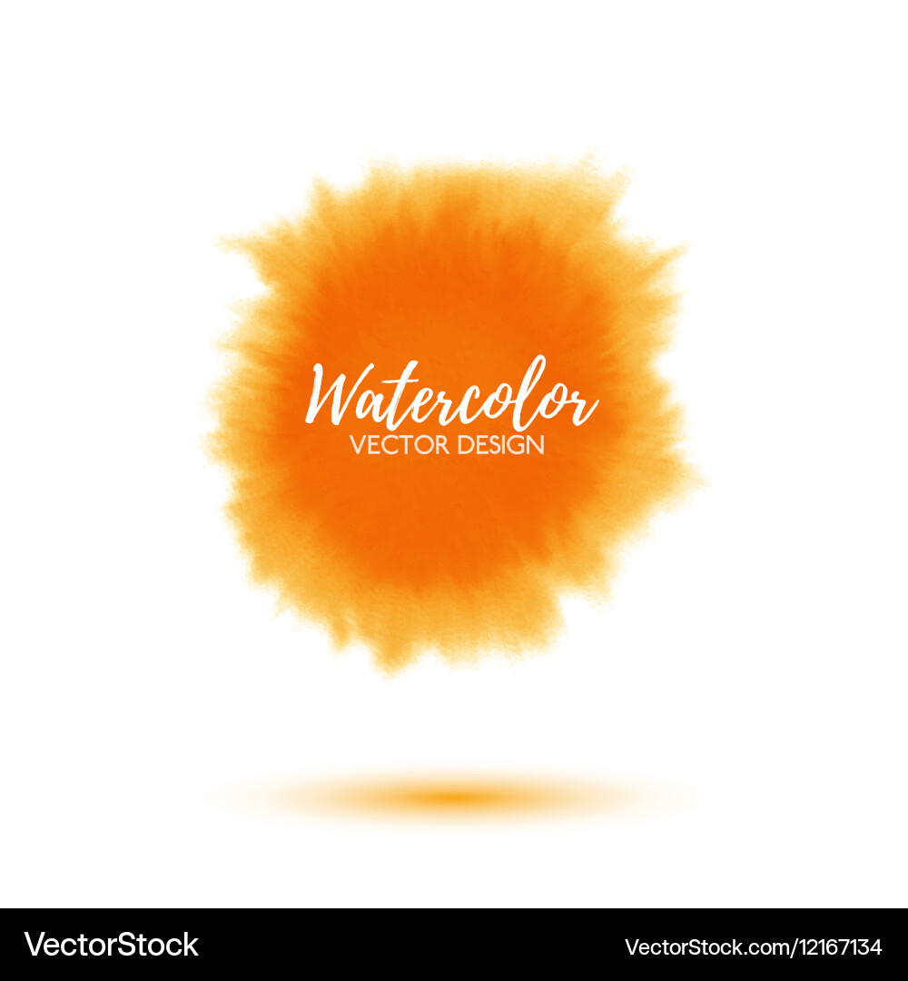 Abstract yellow watercolor splash Royalty Free Vector Image