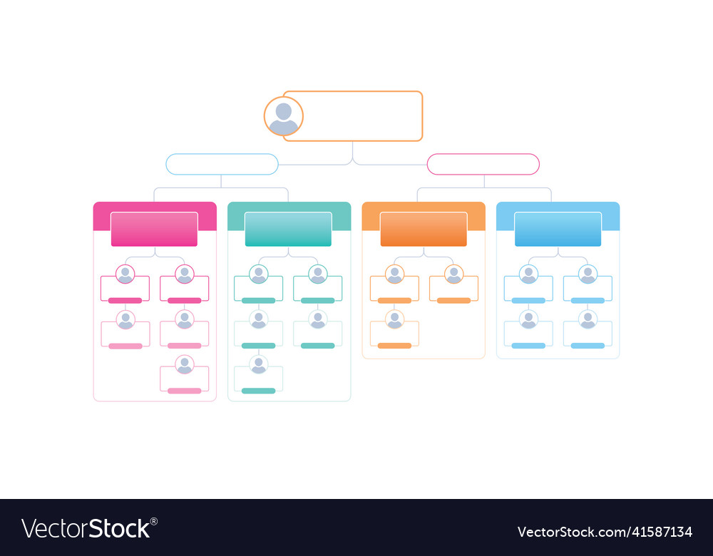 Corporate organization chart with business Vector Image