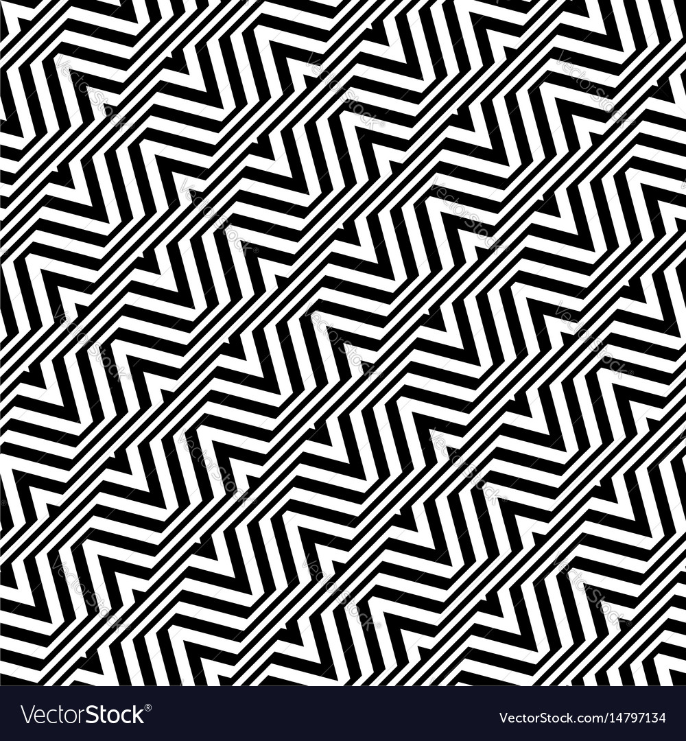 Design seamless monochrome zigzag pattern Vector Image