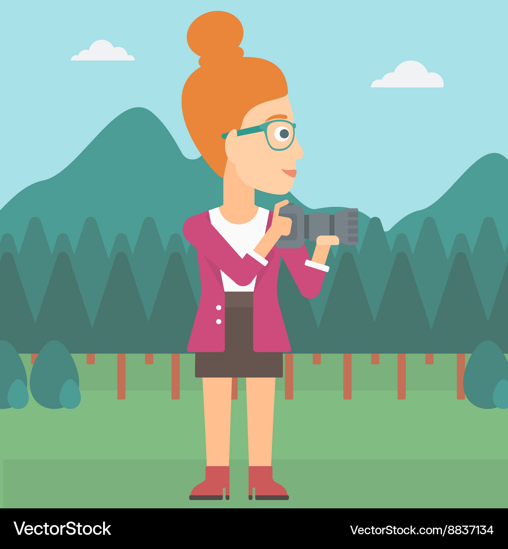 Photographer taking photo Royalty Free Vector Image