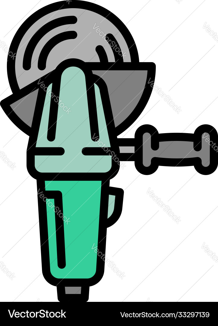 Angle grinder icon outline style Royalty Free Vector Image