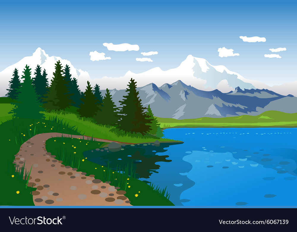 Beautiful landscape Royalty Free Vector Image - VectorStock