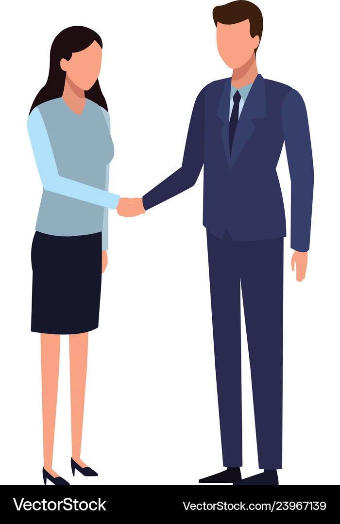Business team coworker faceless Royalty Free Vector Image